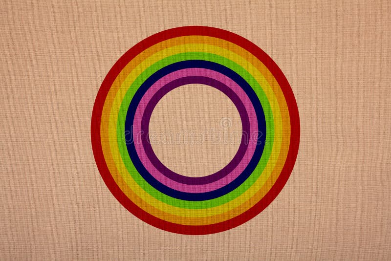 Rainbow Circle on Canvas, High Resolution, Detailed Stock Photo - Image ...