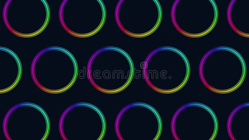 Rainbow Circle Pattern on Black Digital Design Element Stock Video - Video of theme, black ...
