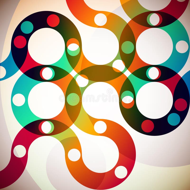 Abstract Background with Rainbow Circles Stock Vector - Illustration of ...