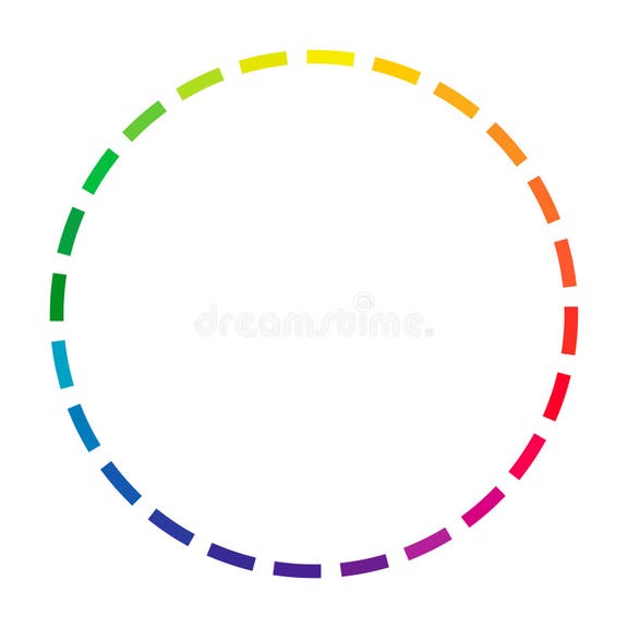 Rainbow. a Circular Frame of Rainbow Colours Divided into Segments ...