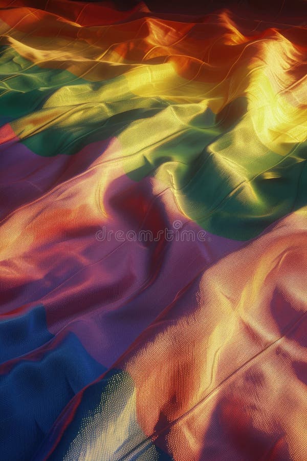 Rainbow cloth close-up stock photo. Image of fabric - 375425864
