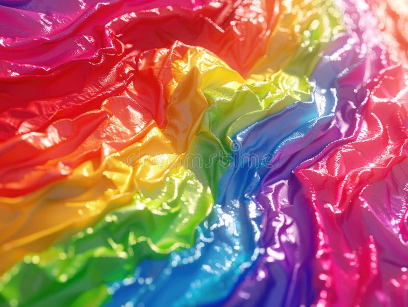 Rainbow Cloth Close Up stock image. Image of colorful - 383039723