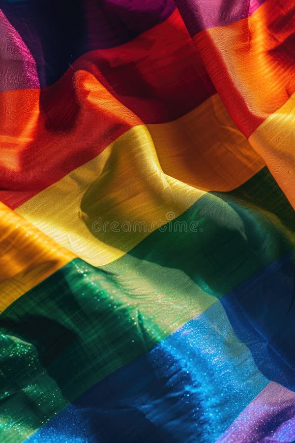 Rainbow Cloth Close Up stock photo. Image of bright - 375271854