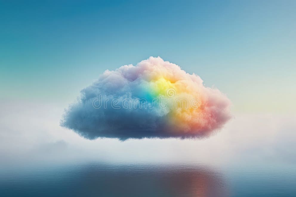 Rainbow Cloud Dreamscape stock photo. Image of creative - 363418378