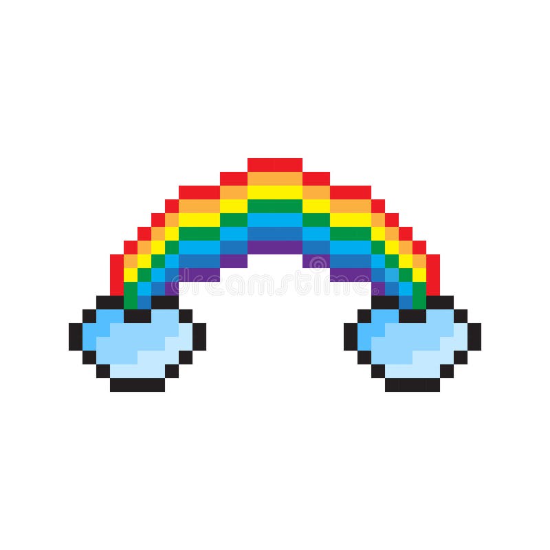 Rainbow Cloud Icon. Colorful Sky Symbol. Blue Cloud Base. Vector ...