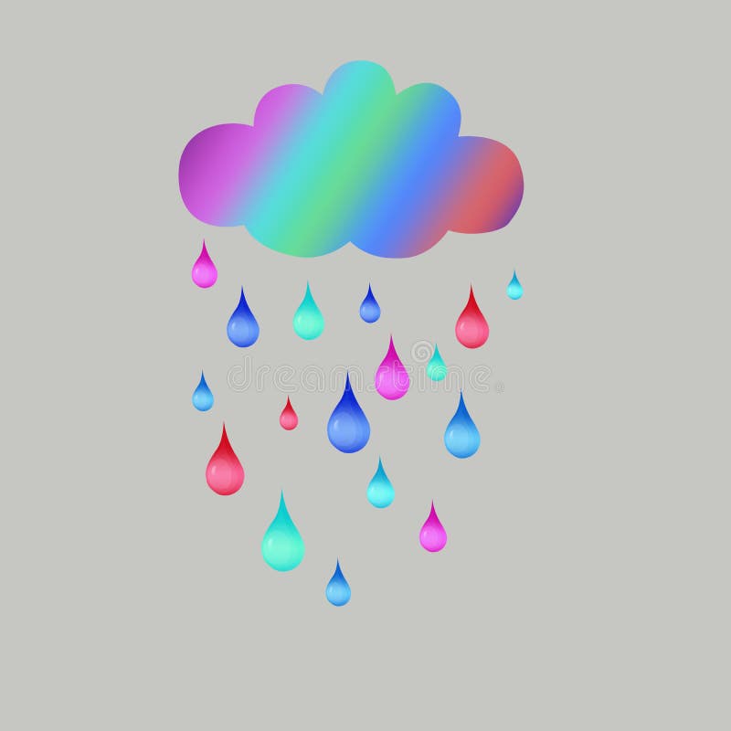 Colored Raindrops Stock Illustrations – 267 Colored Raindrops Stock ...