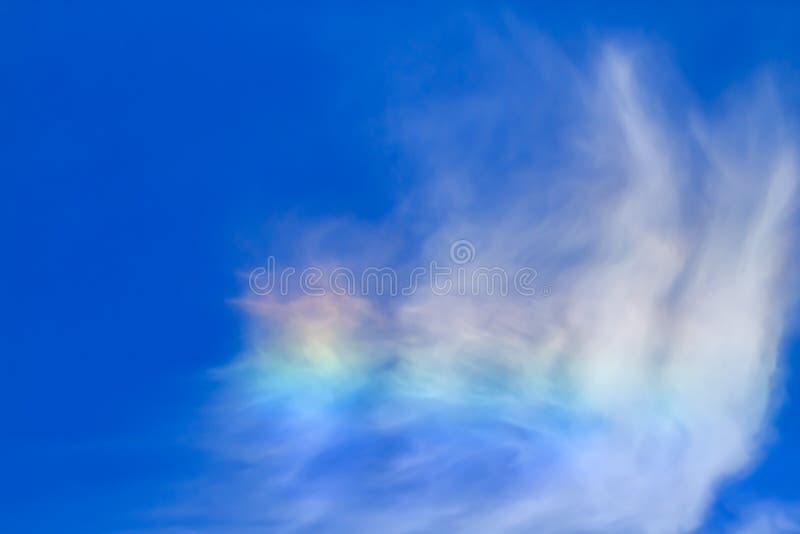 Rainbow cloud phenomenon. stock photo. Image of background - 174330166