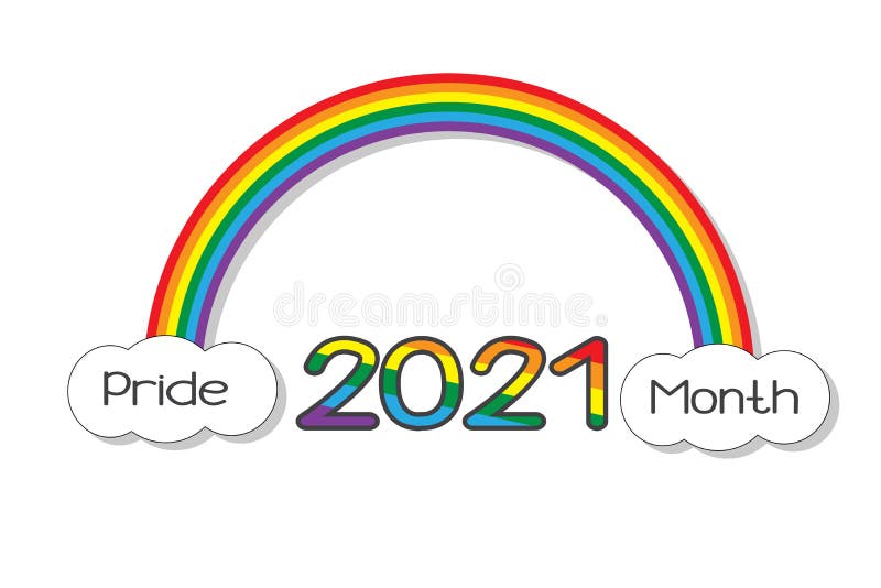 Rainbow and Clouds. Vector . PRIDE MONTH Stock Vector - Illustration of ...