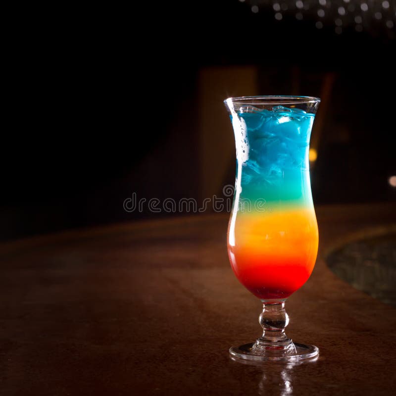 Rainbow cocktail stock image. Image of nonalcohol, black - 49644847