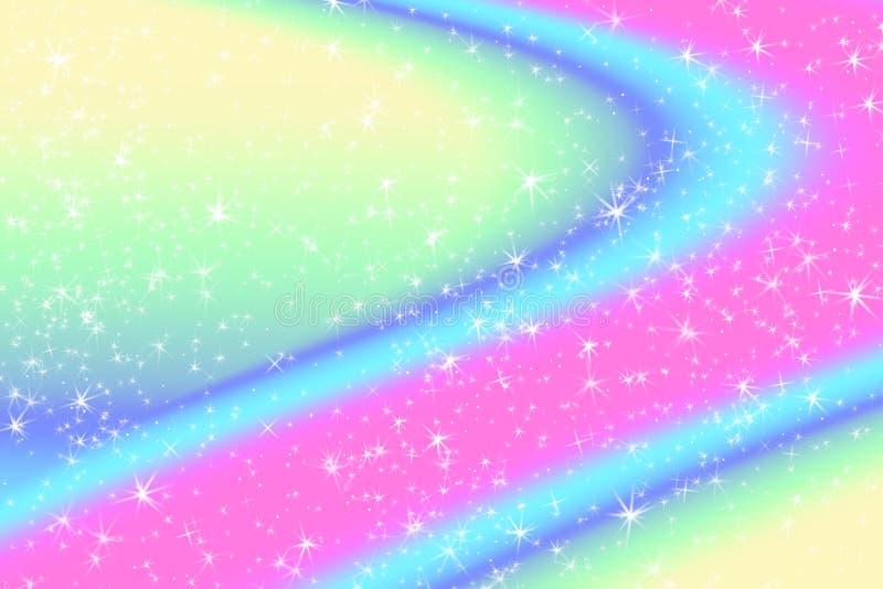 Rainbow Color Abstract Background with Soft Light Stars Presented ...