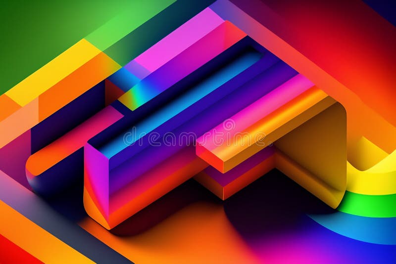 Rainbow Color Abstract Low Poly Background Stock Illustration ...