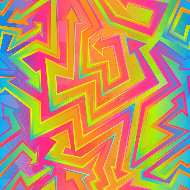 Rainbow Color Arrow Pattern Stock Vector - Illustration of effect ...