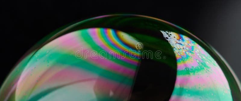 Rainbow Color of Ball Surface Stock Photo - Image of macro, light ...