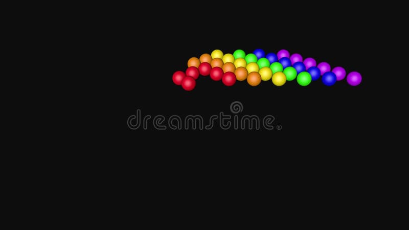 Rainbow Color Balls Loop Moving, 3D Rendering Stock Video - Video of ...