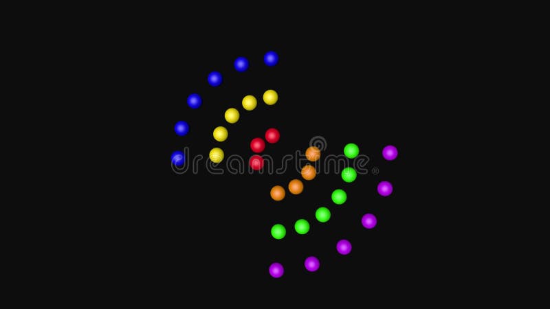 Rainbow Color Balls Loop Moving, 3D Rendering 4K Stock Footage - Video ...