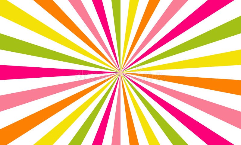 Rainbow Color Burst Background. Rays Background in Retro Style. Vector ...
