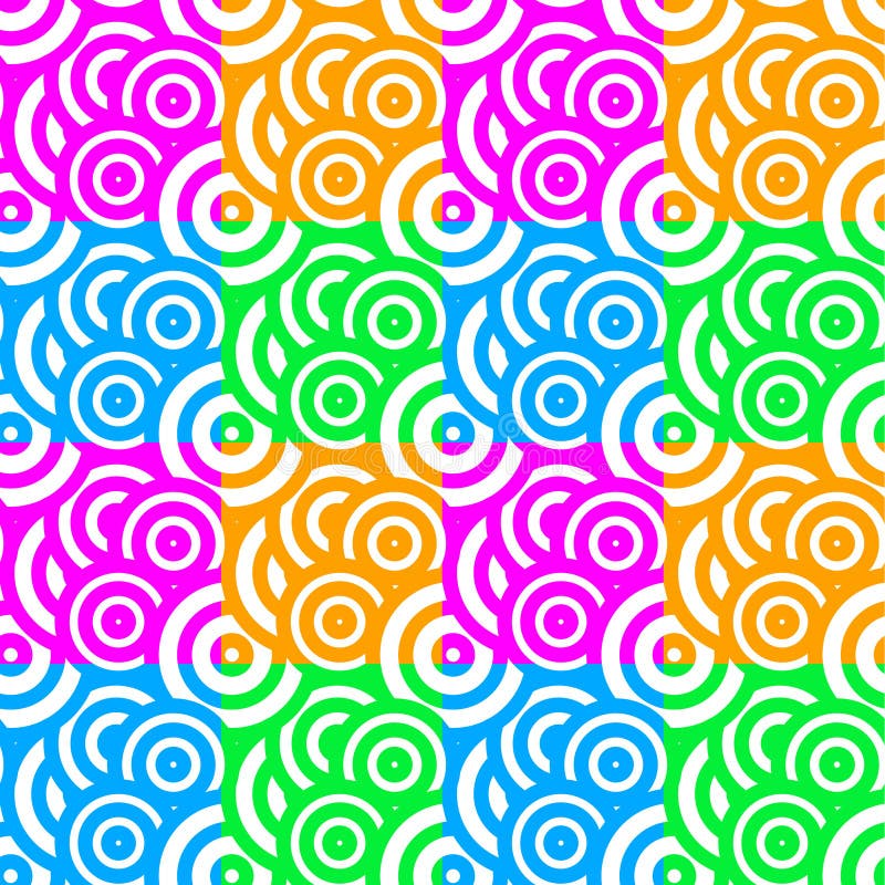 Rainbow Color Circle Pattern Seamless Stock Vector - Illustration of ...
