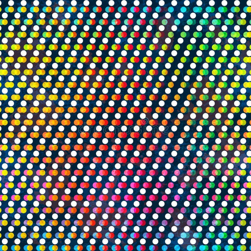 Rainbow Color Circle Seamless Pattern Stock Vector - Illustration of ...