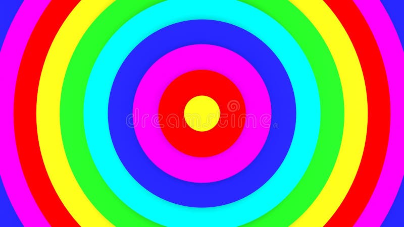 Rainbow Concentric Lines 3d Rendering Stock Illustrations 12 Rainbow