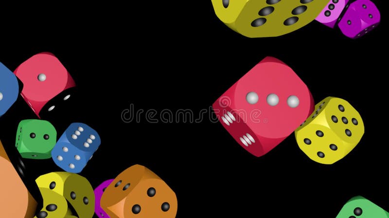 Rainbow Color Dice Falling stock video. Video of animation - 135579333