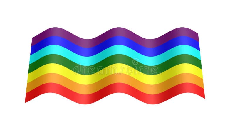 Rainbow Color Flag 3d Animation Stock Video - Video of bisexual ...