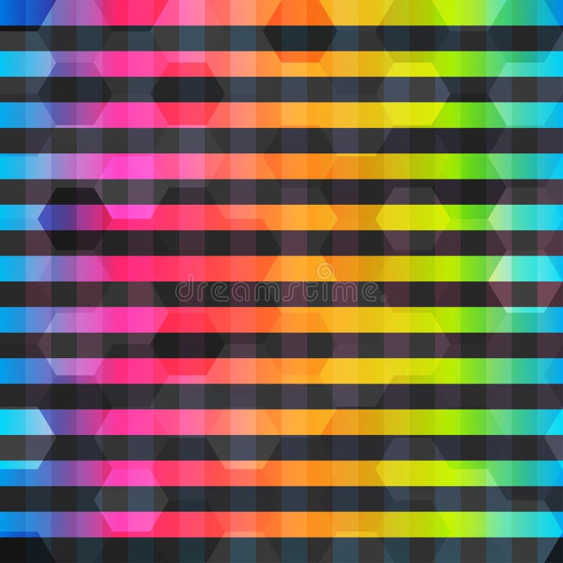 Rainbow Color Lines Seamless Pattern Stock Vector - Illustration of ...