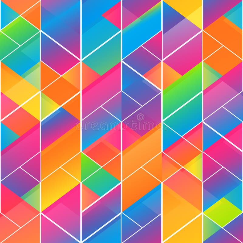 Multicolored Diamond Seamless Stock Vector - Illustration of graphic ...