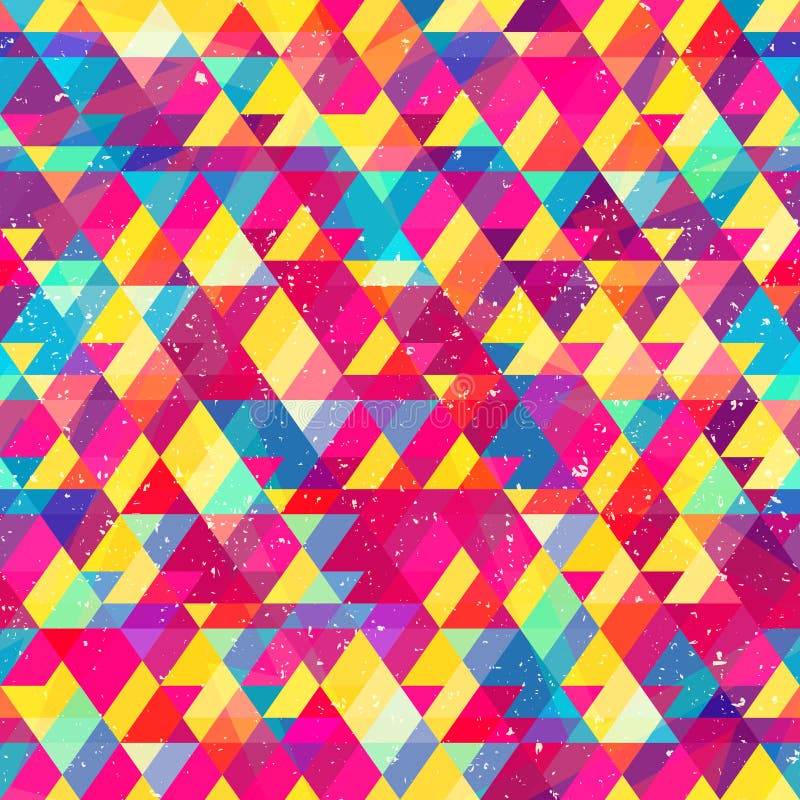 Rainbow Color Mosaic Seamless Pattern Stock Vector - Illustration of ...