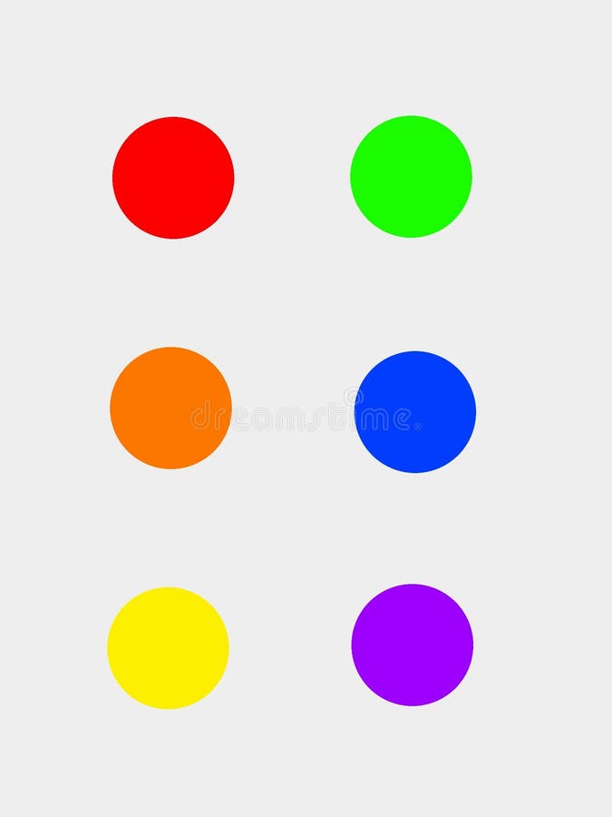 Rainbow Color Paint Dot Columns Stock Illustration - Illustration of ...