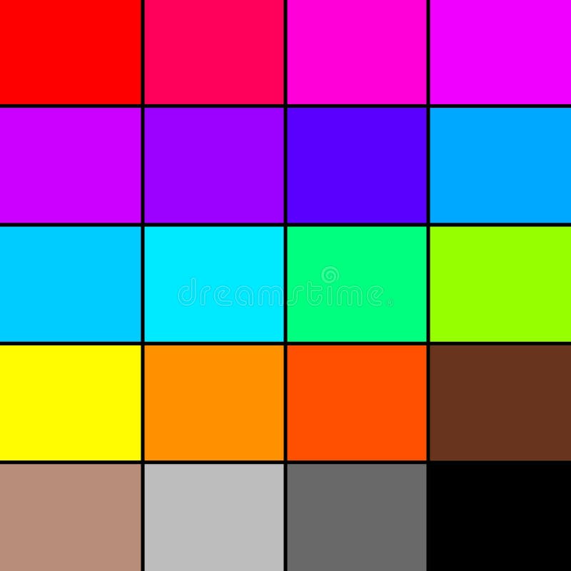 Rainbow color pallet stock illustration. Illustration of gradient - 722163