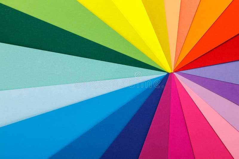 Rainbow Color Palette. Sheets of Colored Paper Stock Photo - Image of ...