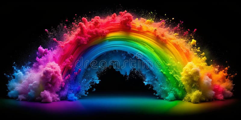 Rainbow of Color Powder Explosion, Photography, Abstract , Rainbow ...