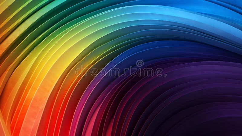 Rainbow Color Splashing Render Image Generative Ai Stock Illustration ...