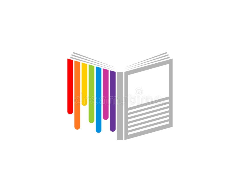 Rainbow Color Striped in the Book Logo Stock Illustration ...