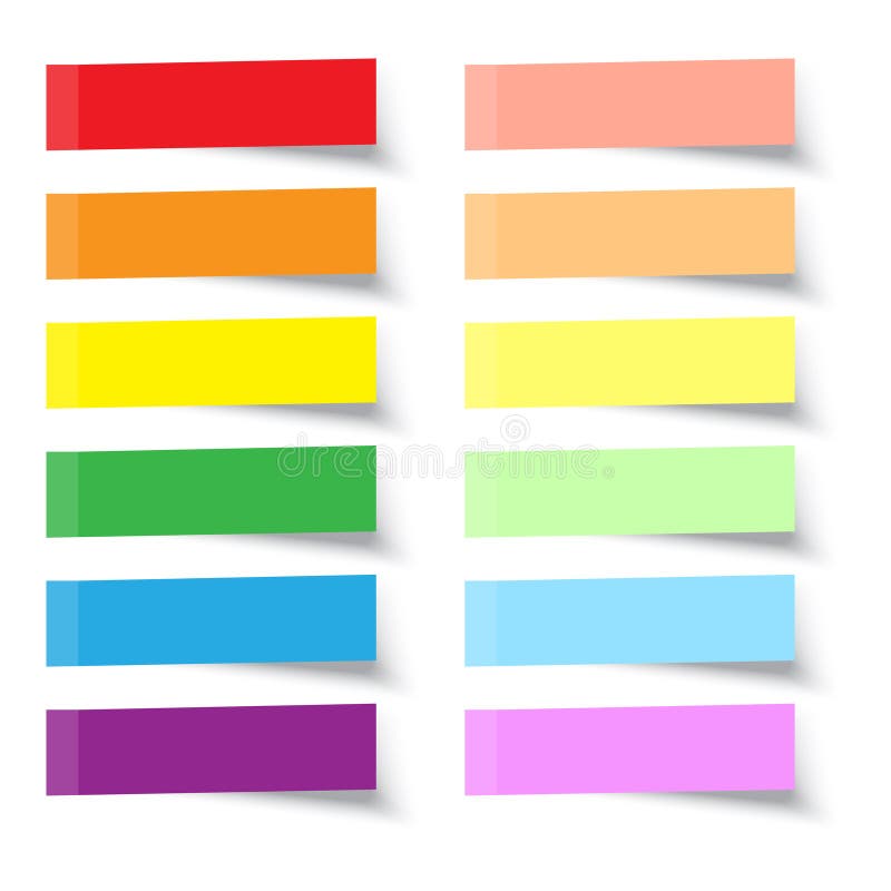 Rainbow Color Strips. Bright Gradient Tones. Multicolor Vector ...