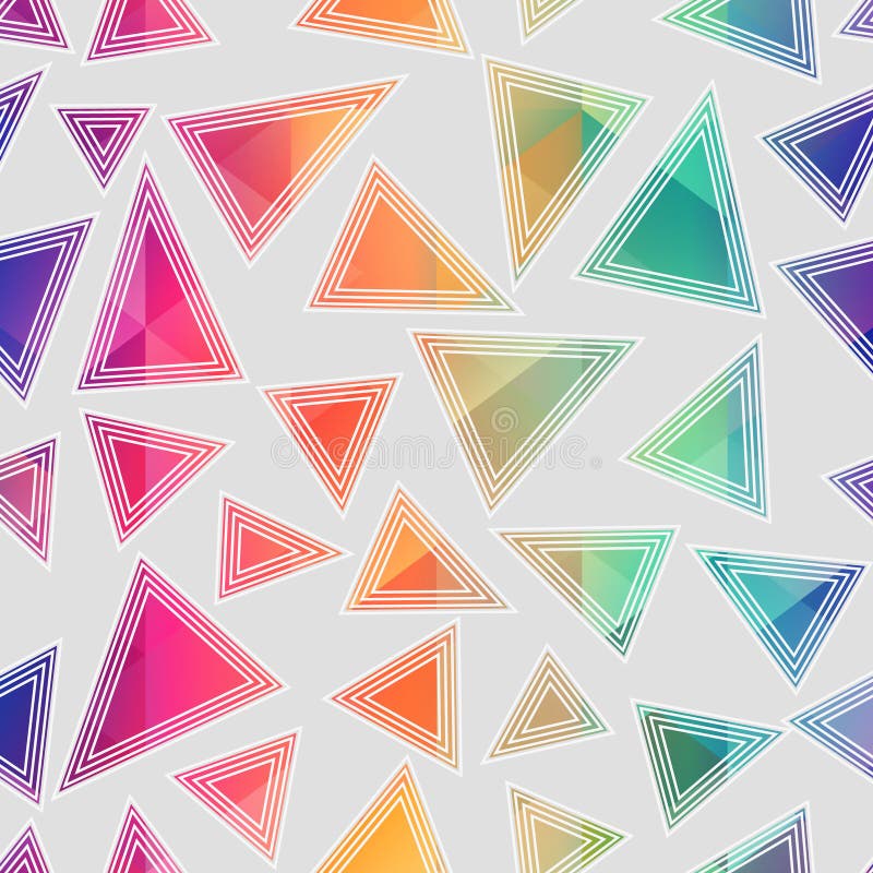 Rainbow Color Triangle Pattern Stock Vector - Illustration of modern ...