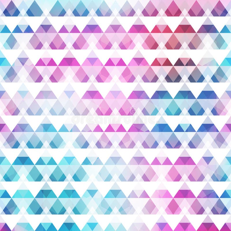 Rainbow Color Triangle Seamless Pattern Stock Vector - Illustration of ...