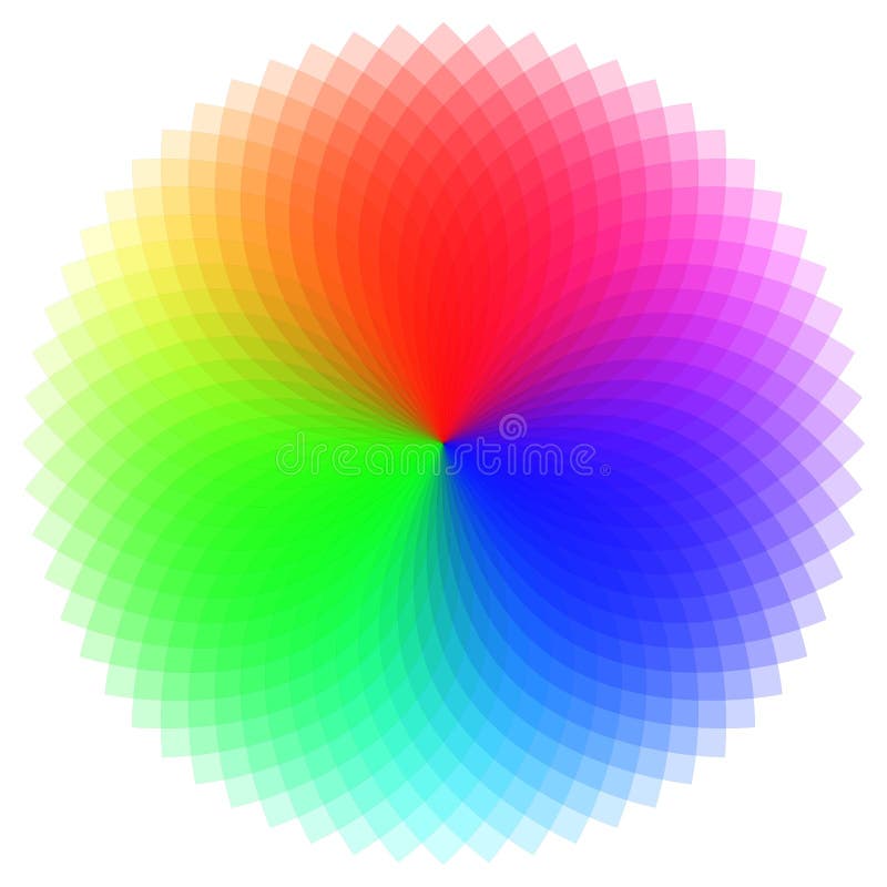 Rainbow Color Wheel. Colorful Illustration Guide Stock Vector ...