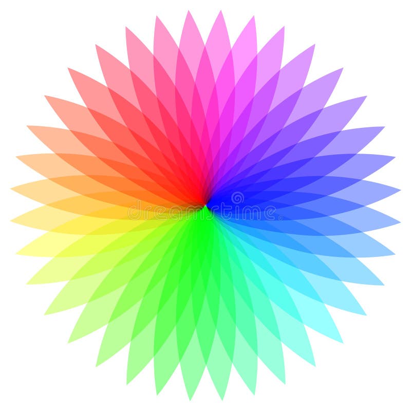 Rainbow Color Wheel. Colorful Illustration Guide Stock Vector ...
