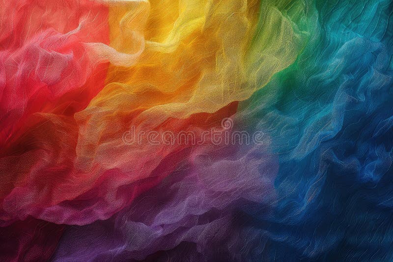Rainbow Colored Abstract Fluid Art Painting Stock Illustration ...