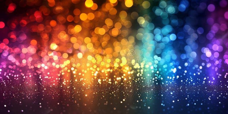Rainbow Colored Background with Blurry Lights Stock Illustration ...