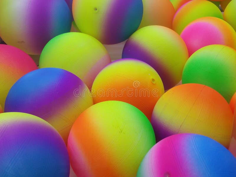 Rainbow colored balls stock photo. Image of design, bright - 89231174