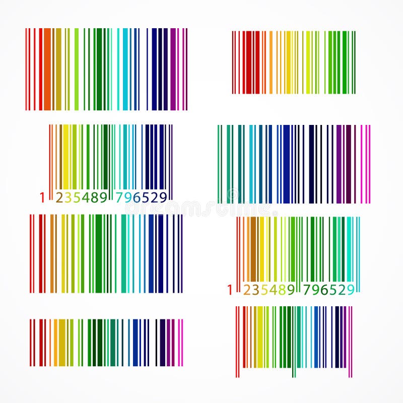 Black and Colored Barcode. Vector Illustration. Stock Vector ...