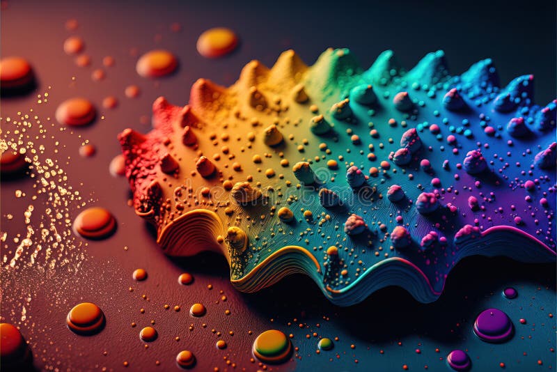 A Rainbow Colored Book with Water Droplets on it and a Rainbow Colored ...