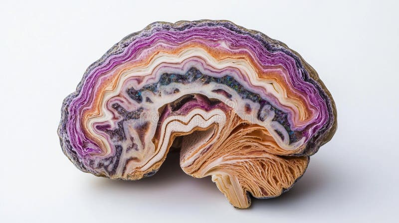 Rainbow-colored Brain Cross-section Stock Illustration - Illustration ...