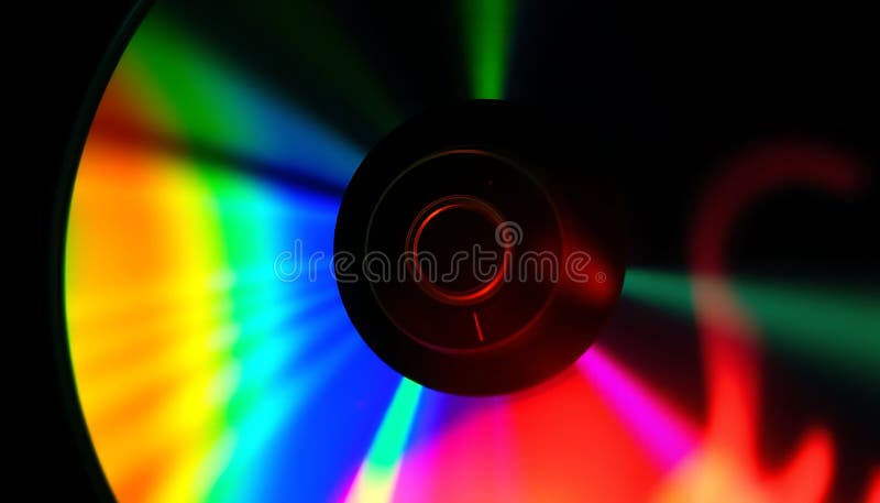Rainbow Colored CD Disk with Light Reflection Technology Media ...