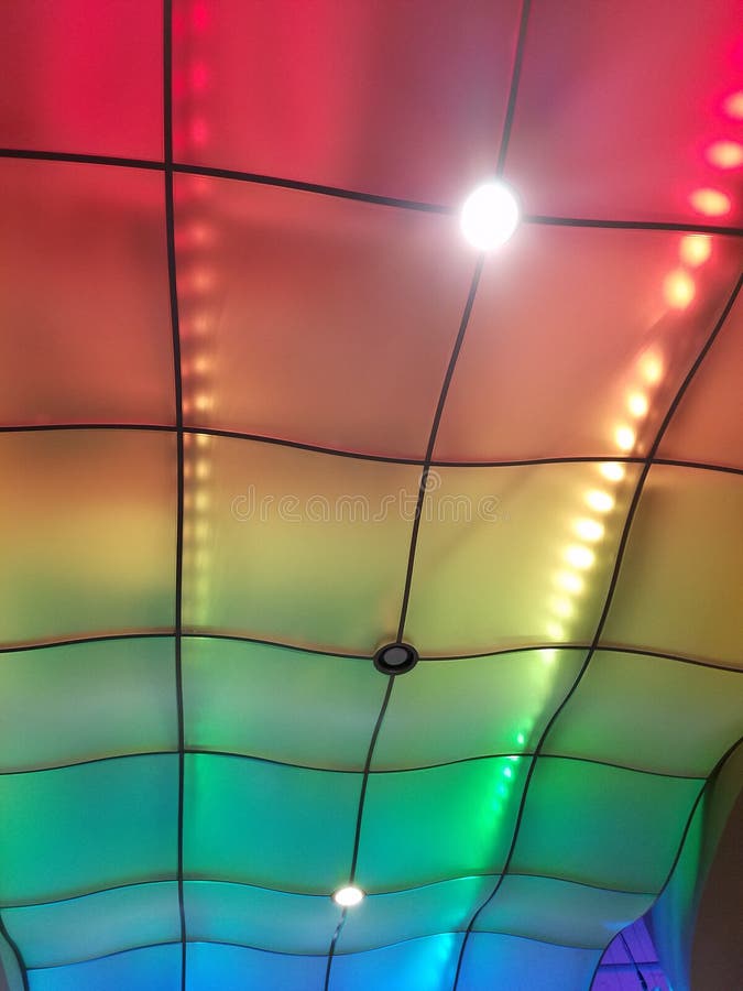 Rainbow colored ceiling stock photo. Image of green, yellow - 97027304