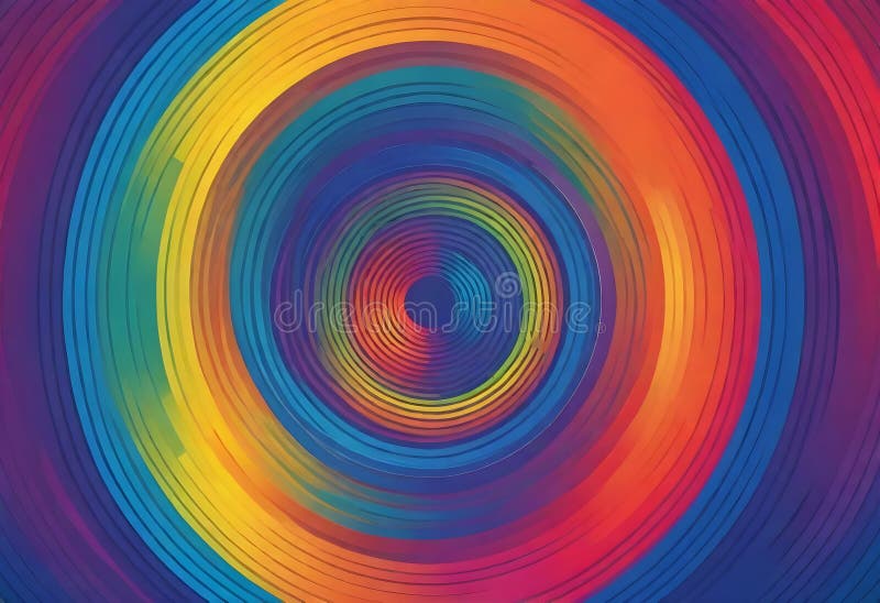 A Rainbow Colored Circle is Shown with a Rainbow Pattern Stock Vector ...