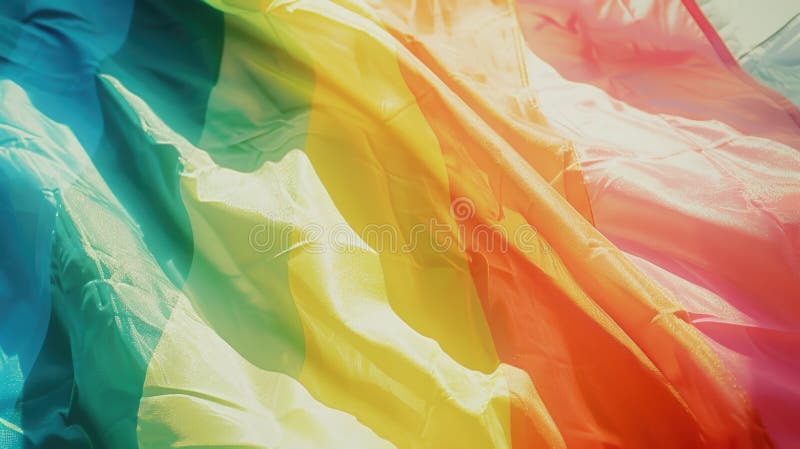 Rainbow colored cloth stock image. Image of celebration - 383035271