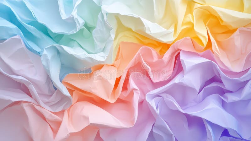 Rainbow Colored Crumpled Paper Abstract Background Stock Image - Image ...